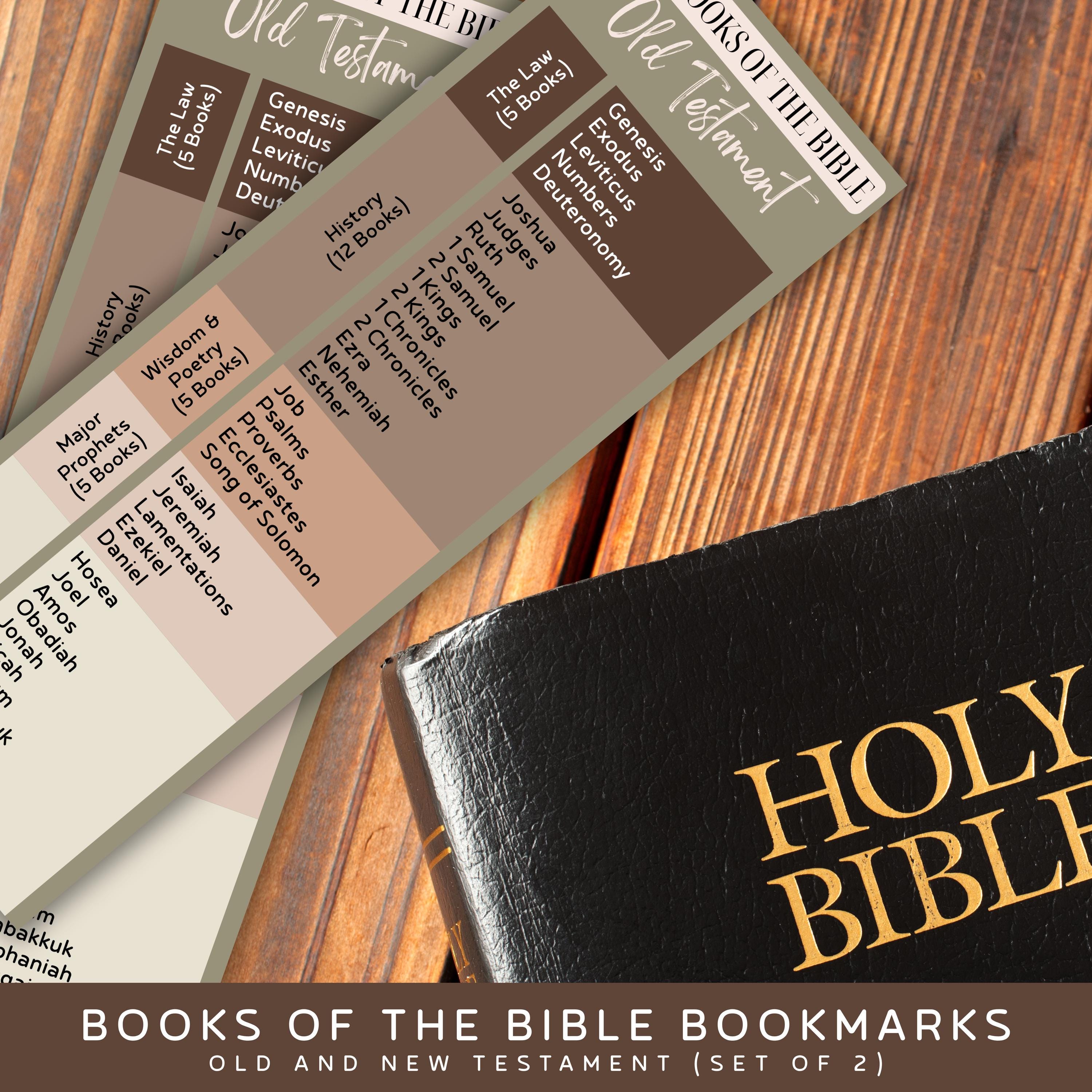 Printable Books of the Bible Bookmark Set | Scripture Study Aid ...