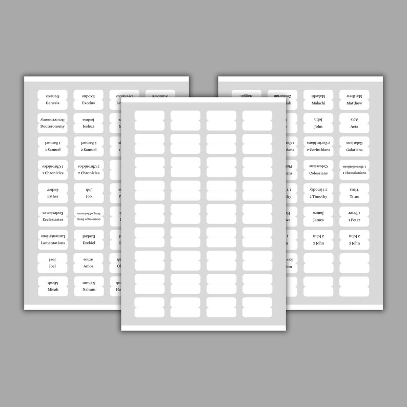 Printable Minimalist Bible Tabs | Bible Journaling | 66 Books of the ...