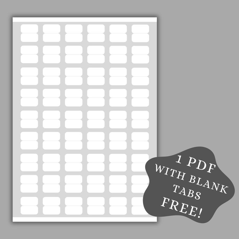 Printable Minimalist Bible Tabs (1 Inch) for Scripture Journaling and ...