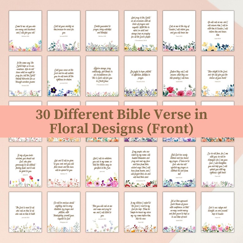 Printable Mini Prayer Cards Bible Verses & Prayers Scripture Based ...