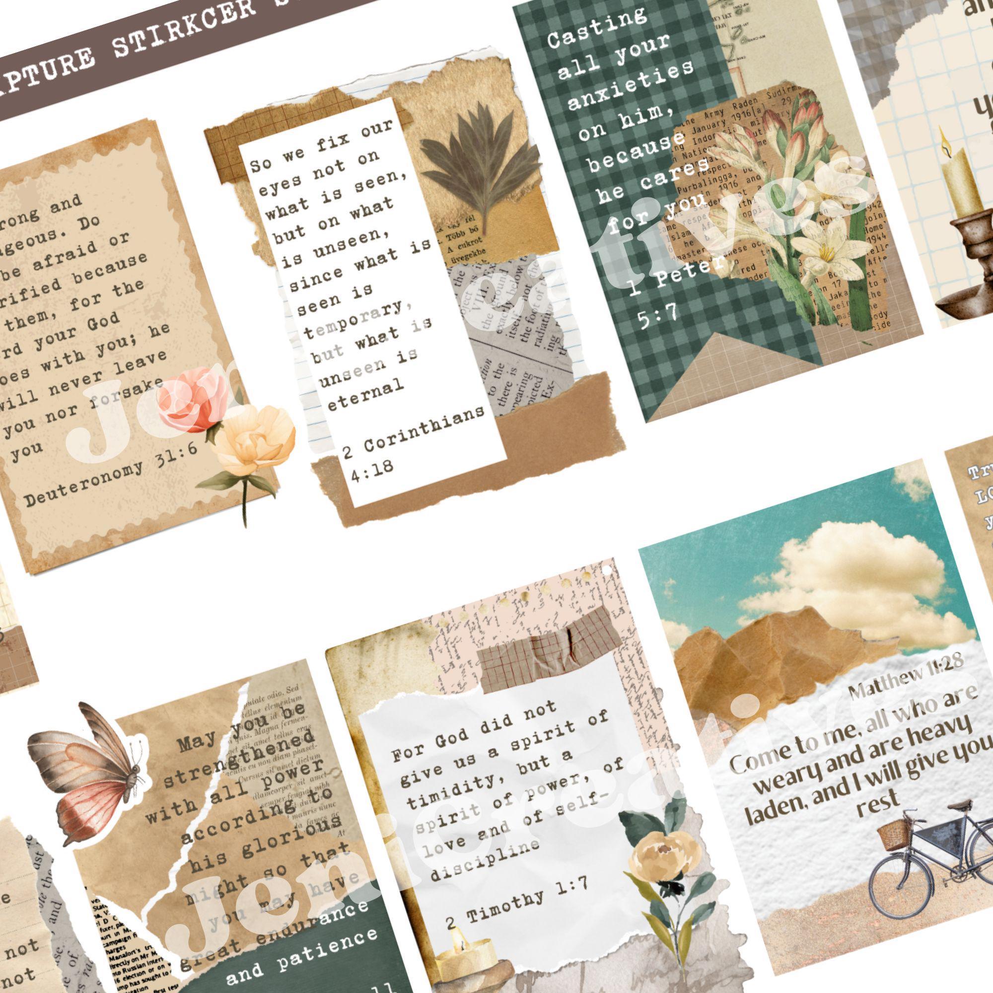 Vintage Scripture Scraps | Junk Journal | Bible Journaling | Faith ...