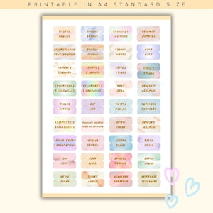 Printable Bible Tabs in Pastel Colors | Bible Journaling | 66 Books of ...