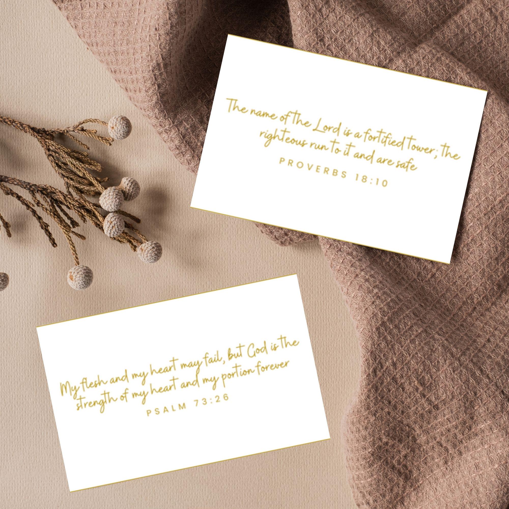 80 Bible Verse Mini Cards Minimalist | Memory Verse | Christian ...