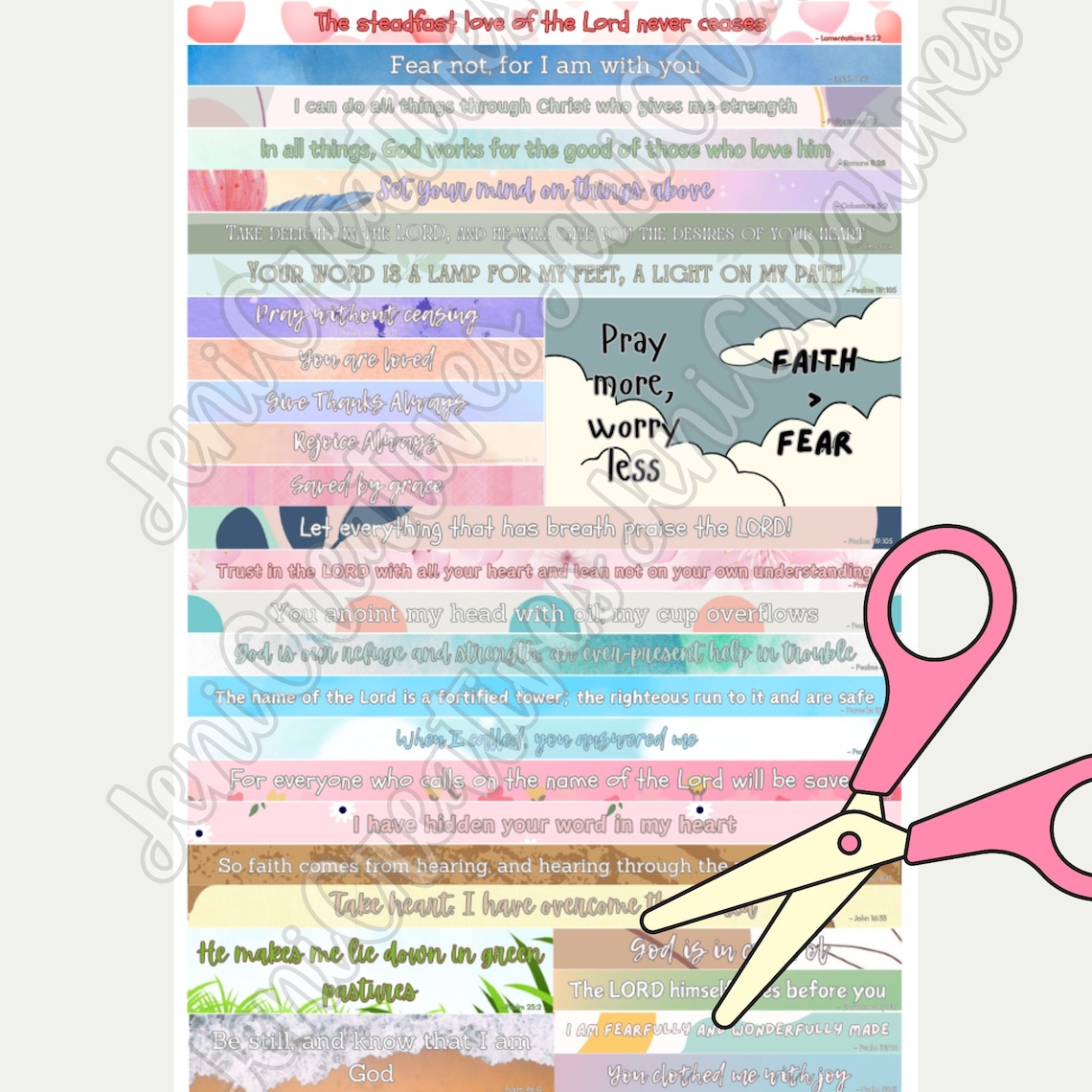 Colorful Bible Stickers Bundle: Washi Tape, Scripture Stickers, Planner ...