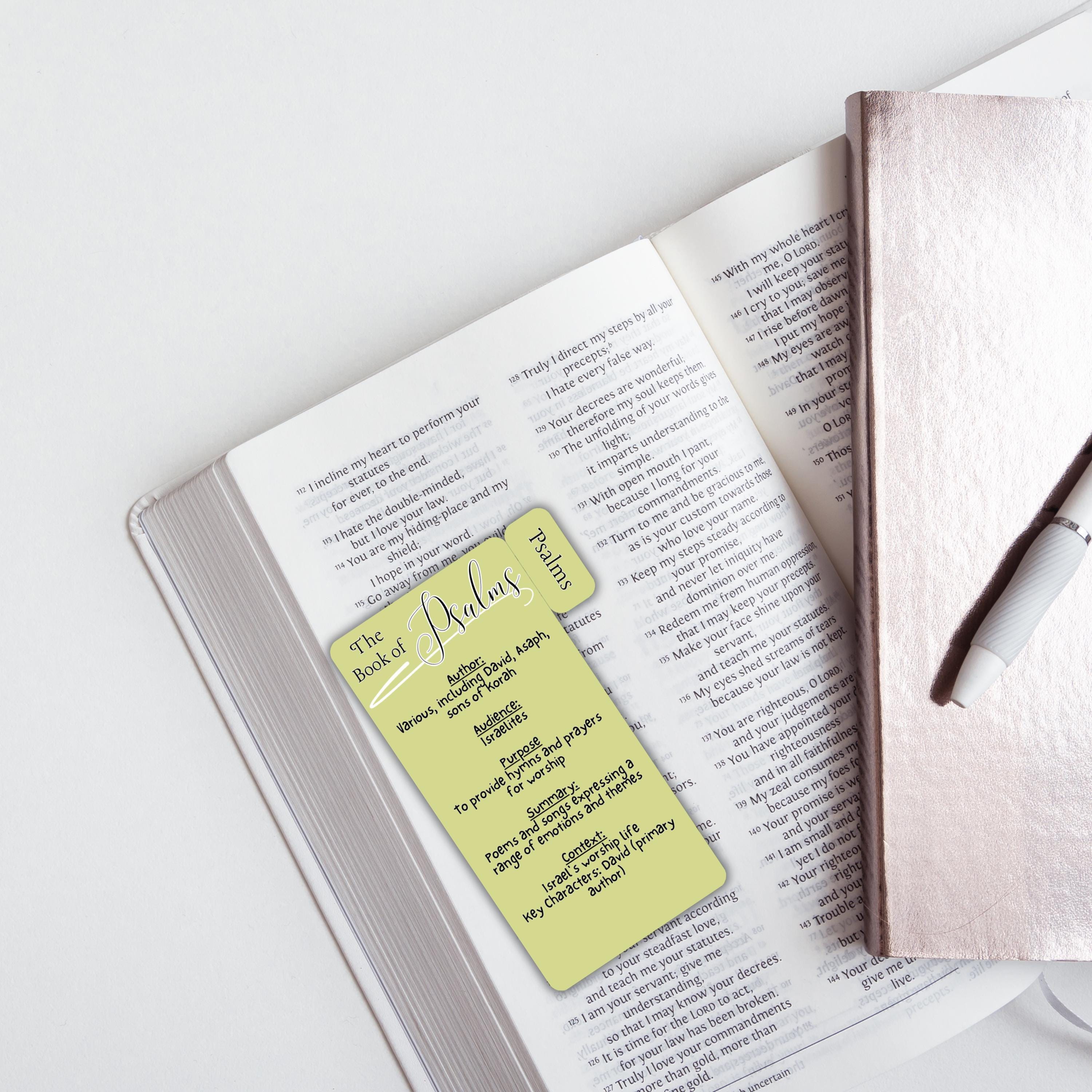 Printable Bible Chapter Summary Bookmark With Tabs | 66 Books of the ...