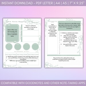Bible Verse Mapping Printable Template in Pastel | Bible Study ...