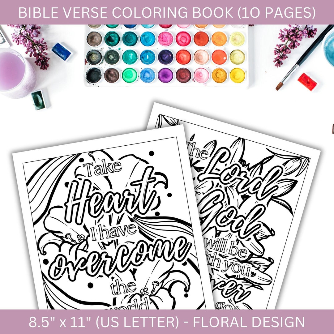 Bible Verse Coloring Book, Adult Coloring Pages, Printable Scripture ...