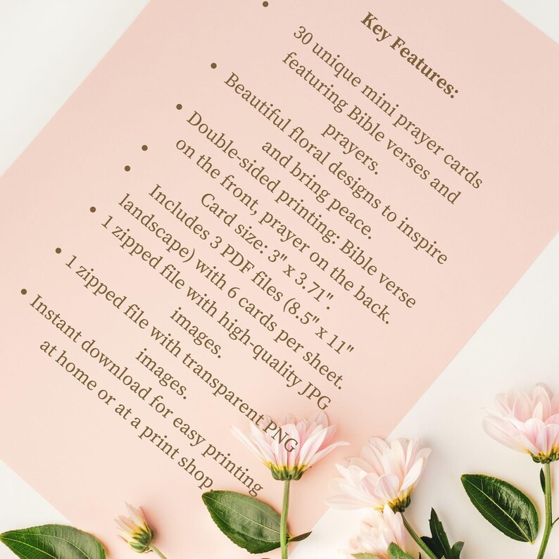 Printable Mini Prayer Cards | Bible Verses & Prayers | Scripture Based ...