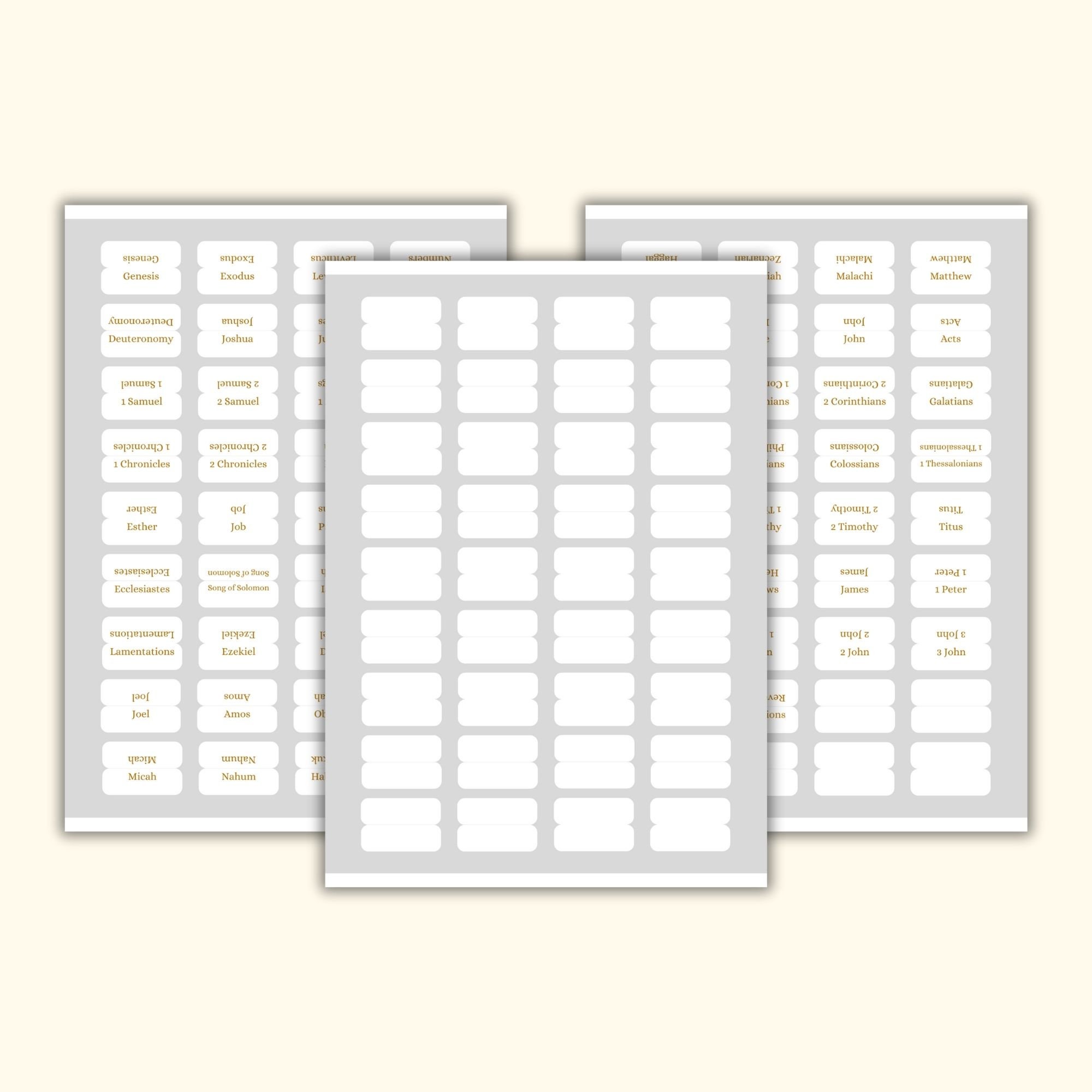 Printable Minimalist Bible Tabs | Bible Journaling | 66 Books of the ...