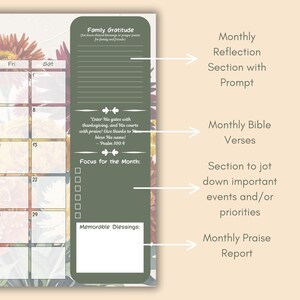 2025 Printable Christian Watercolor Floral Calendar | Landscape | US ...
