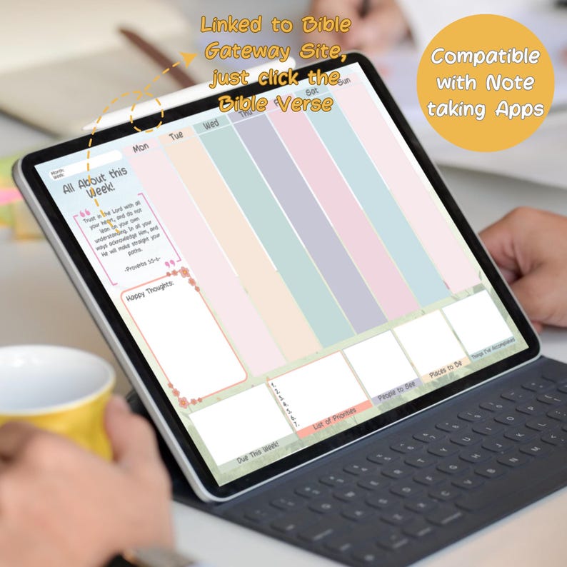 Bible Verses Weekly Planner | Printable | Colorful Pastel | Verse of ...