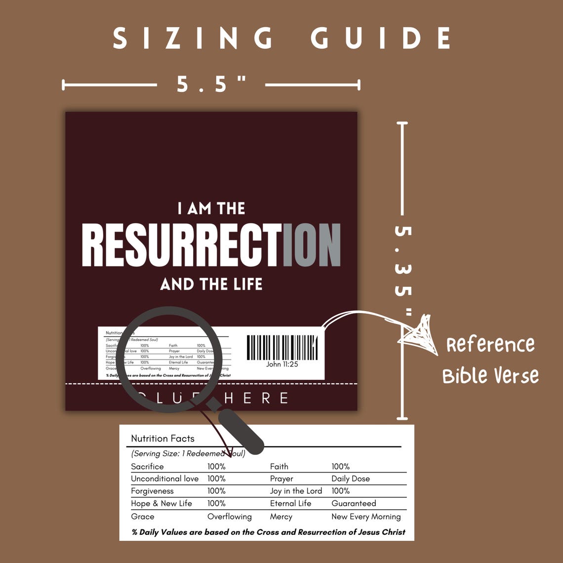 Printable Chocolate Bar Wrapper With Bible Verses | Easter Candy Bar ...