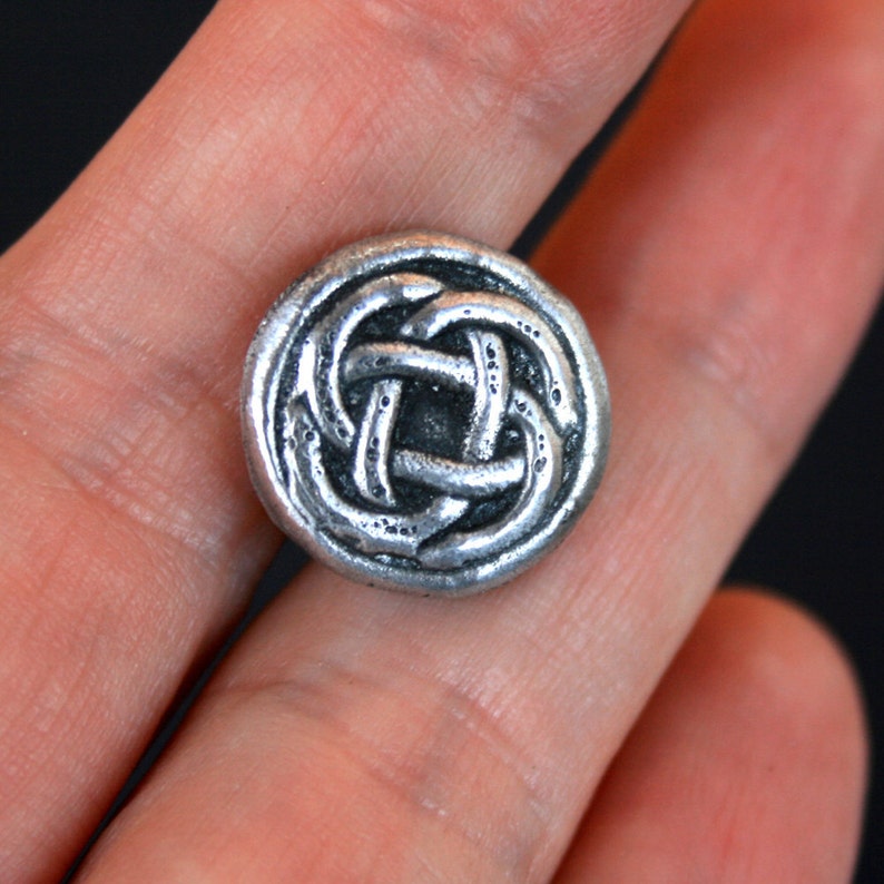 Cufflinks Celtic Knot Rustic Hand Cast Soldered Pewter - Etsy