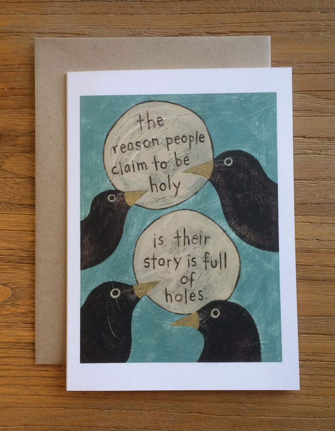 Holy Folk Art A6 Greeting Card of Overheard Series - Etsy