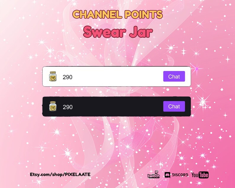 Cute Swear Jar Channel Point Swear Jar Emote Adorable Kawaii Emojis ...