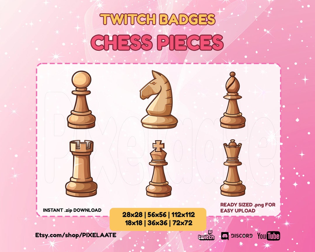 Brown Chess Pieces Sub Badges Twitch Twitch Sub Emotes Twitch Bit ...