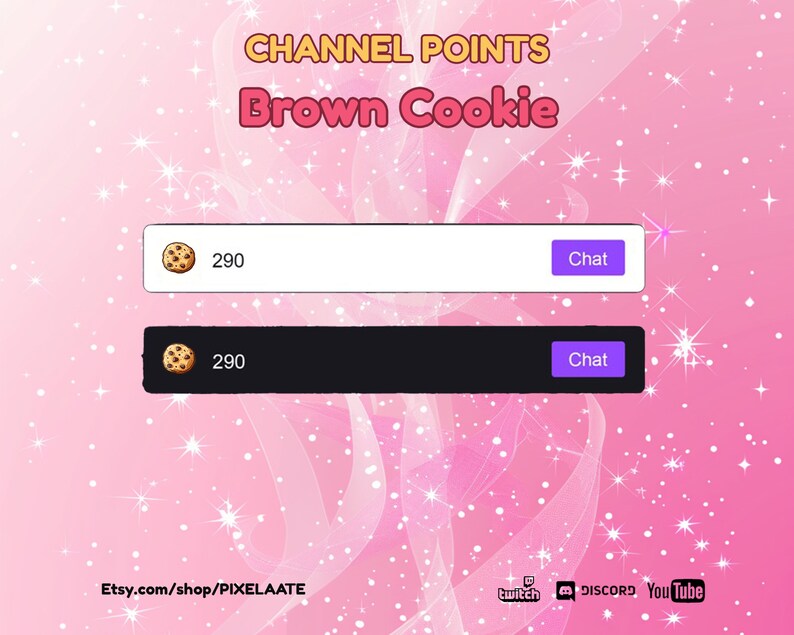 Cute Brown Cookie Channel Point | Brown Cookie Emote | Kawaii Cookie ...