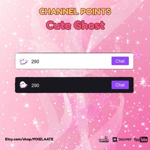 Cute Ghost Channel Point | Ghost Emote | Kawaii Ghost Channel Points ...