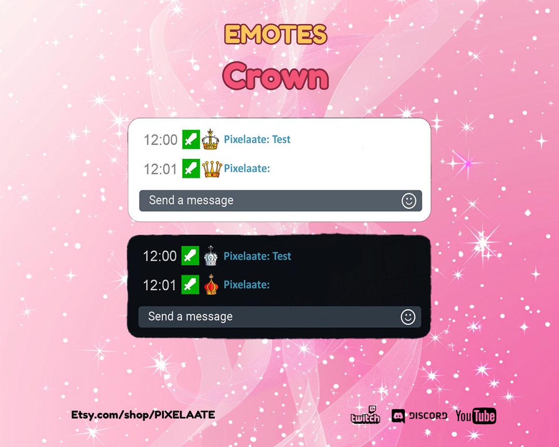 Crown Sub Badges Twitch Twitch Sub Emotes Twitch Bit Badges Sub Badge ...