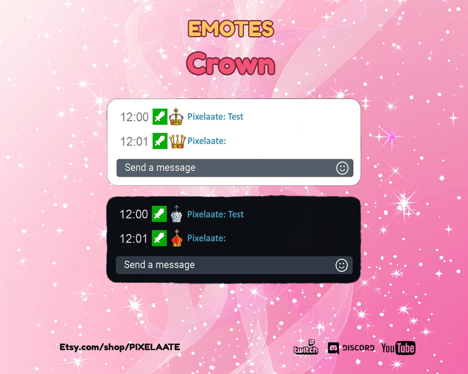 Crown Sub Badges Twitch Twitch Sub Emotes Twitch Bit Badges Sub Badge ...