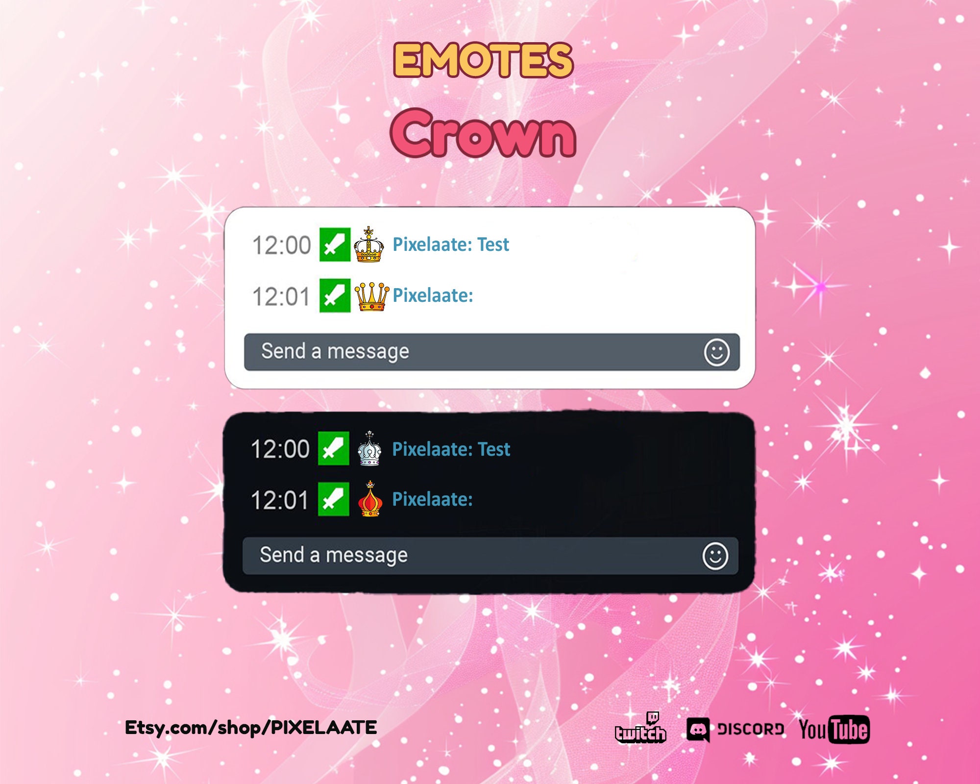 Crown Sub Badges Twitch Twitch Sub Emotes Twitch Bit Badges Sub Badge ...