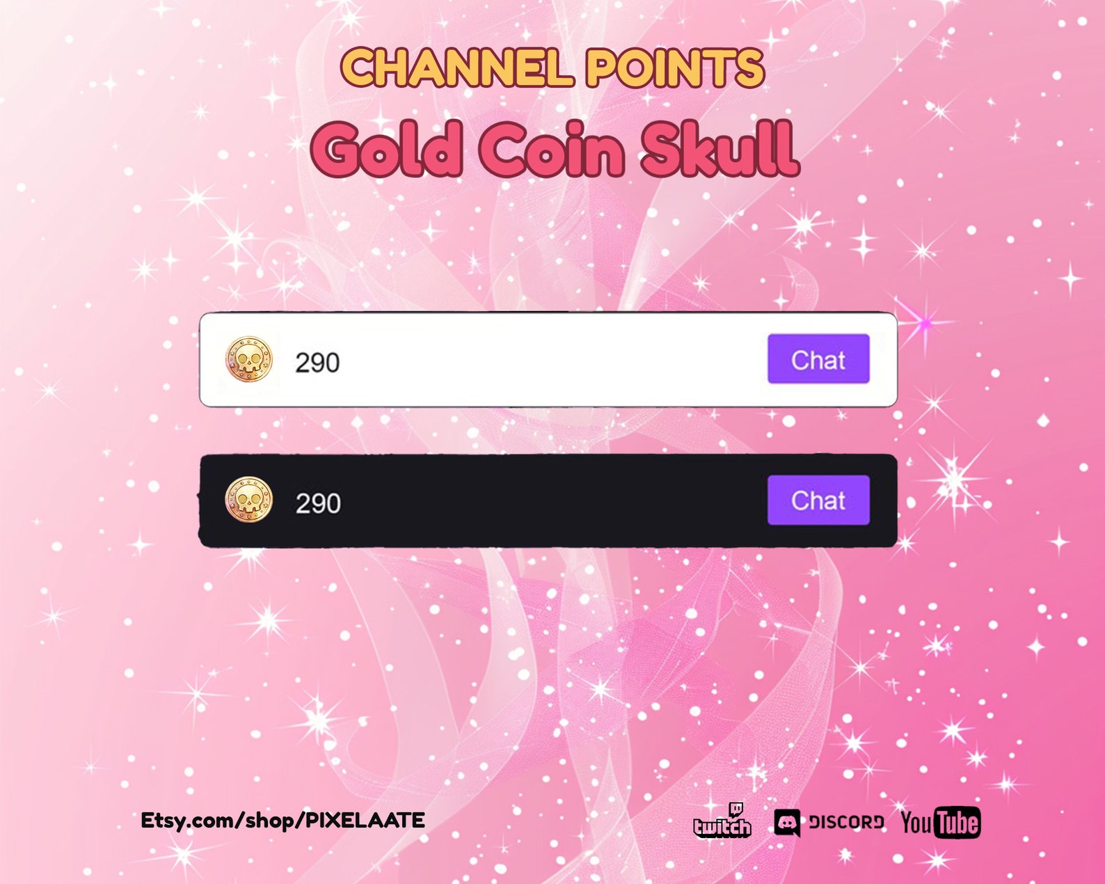 Gold Skull Coin Channel Point Gold Skull Coin Emote Kawaii Emojis Icon ...