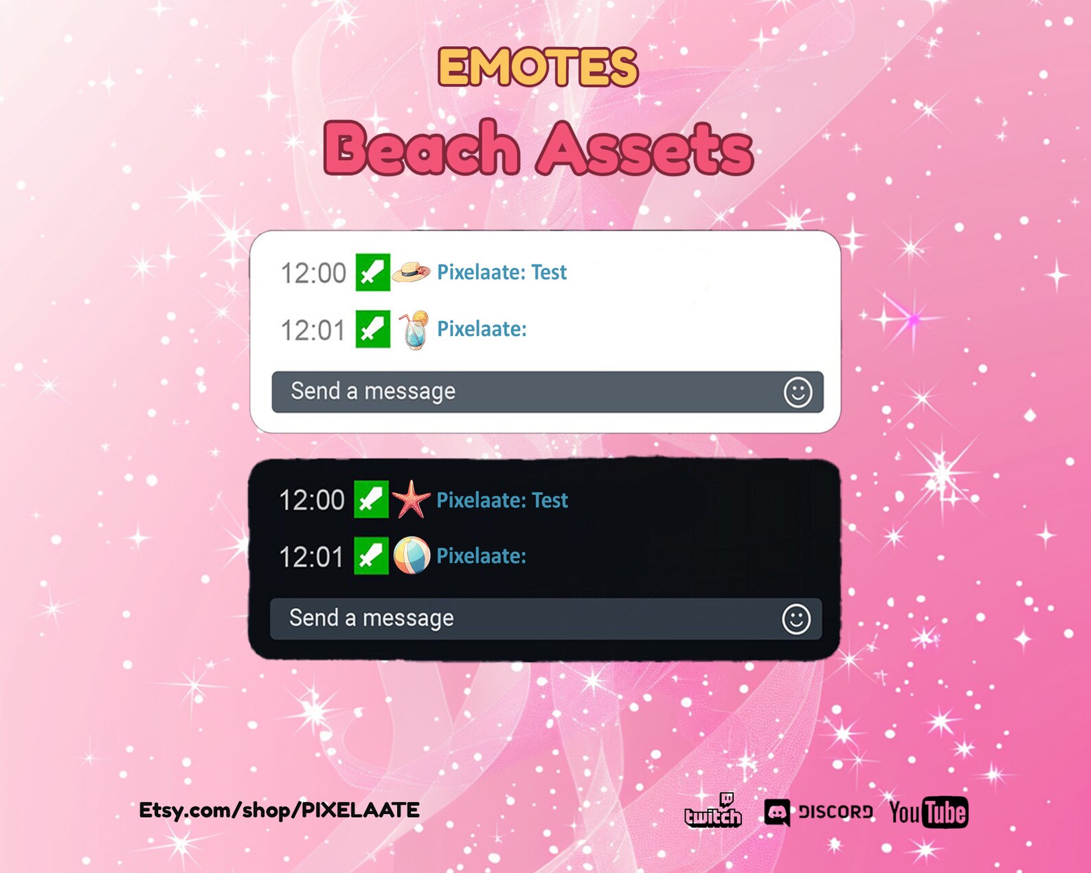 Beach Assets Sub Badges Twitch Twitch Sub Emotes Twitch Bit Badges Sub ...
