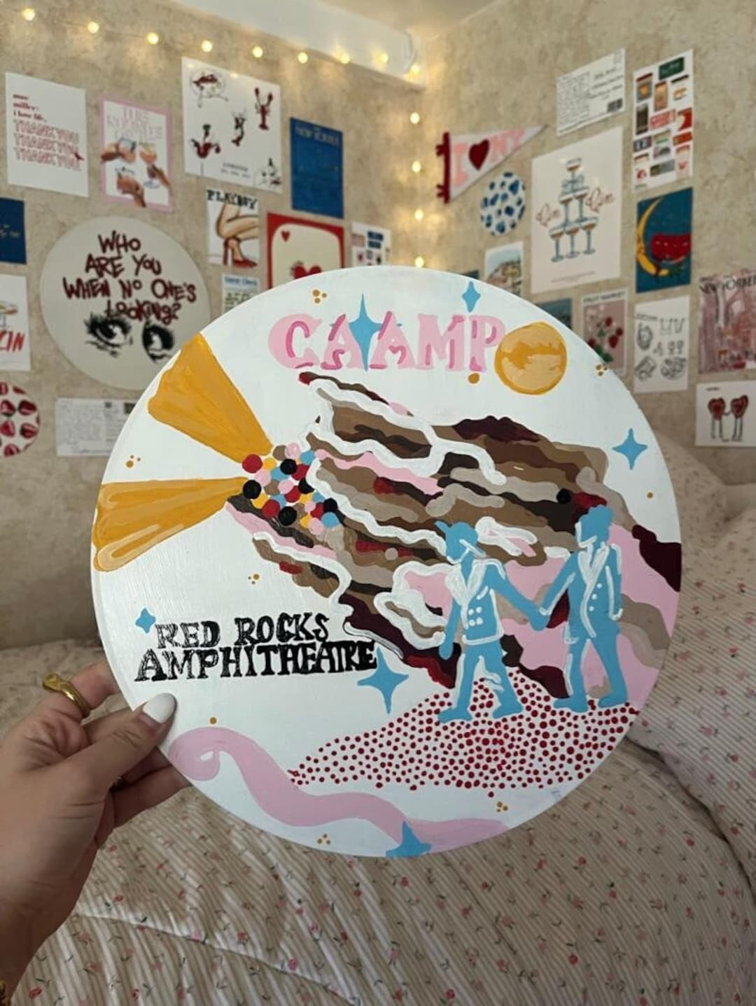 Painted Vinyl Record Caamp-inspired Art - Etsy