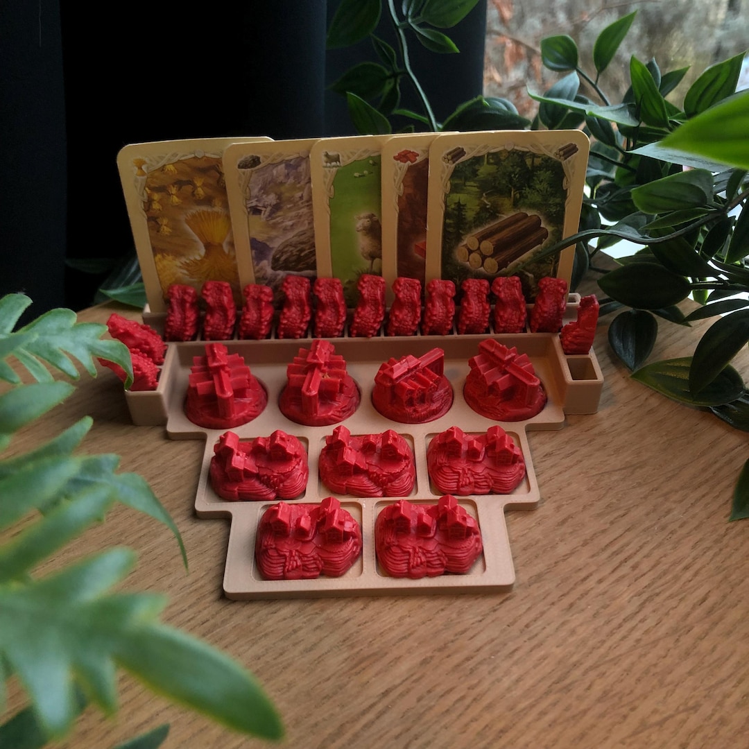 Catan In-game Organizer - Catan Card, City, Village Holder - Easy Catan ...