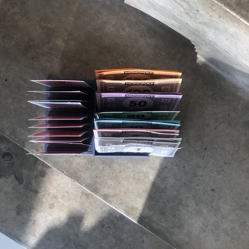 Monopoly In-game Organizer - Monopoly Card and Cash Holder - Easy ...