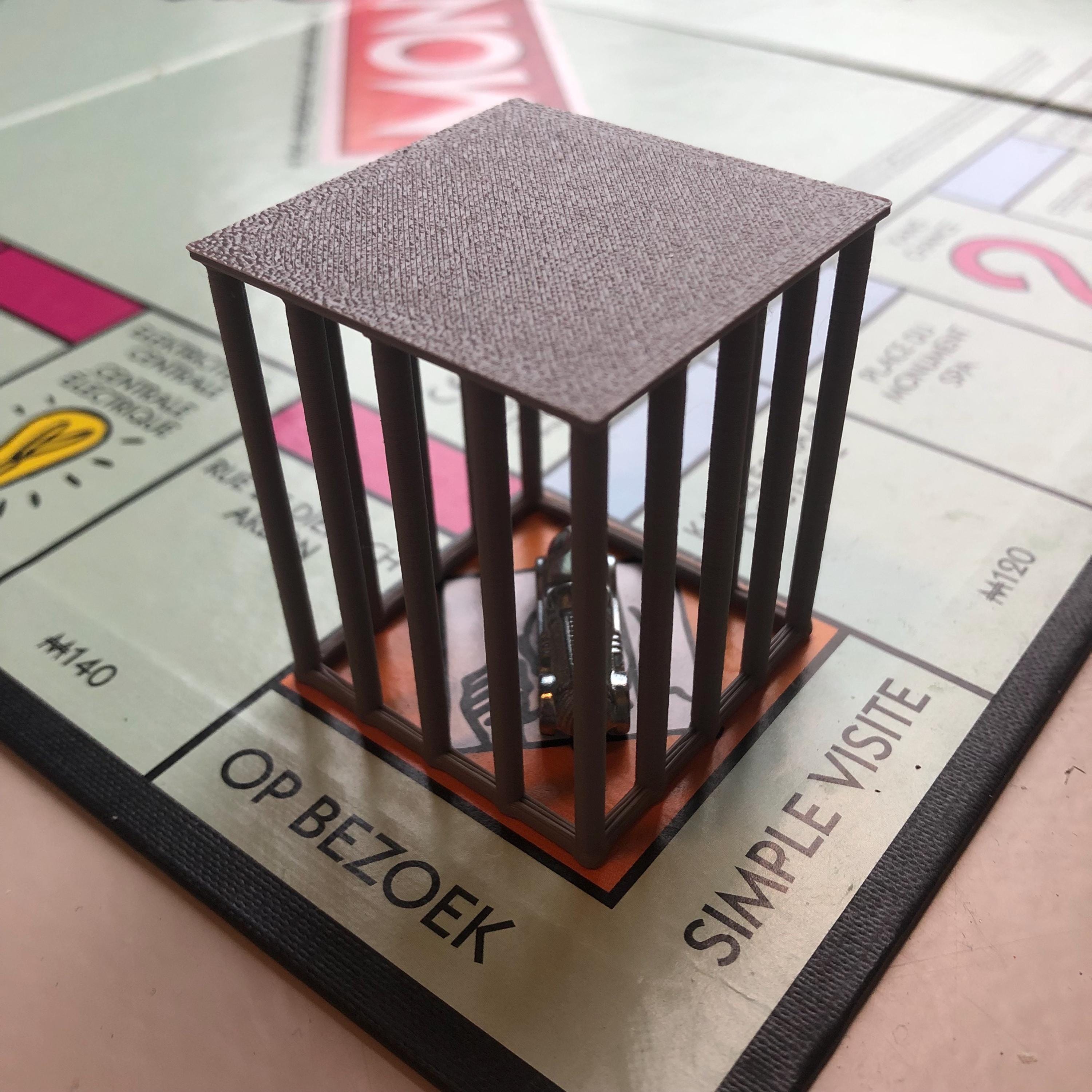 Monopoly Jail Upgrade 3D Printed Monopoly Prison - Cell for Monopoly ...