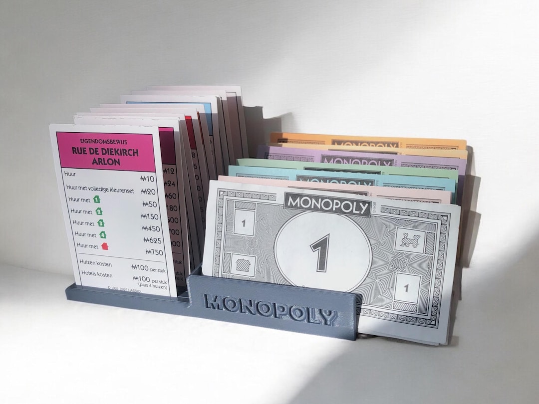 Monopoly In-game Organizer - Monopoly Card and Cash Holder - Easy ...