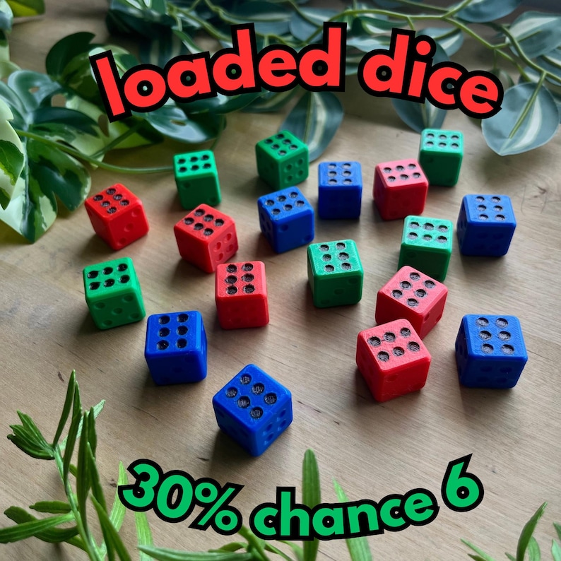 Loaded Cheater Dice for Pranks 30% 6 - Prank Dice - Fake Dice - Loaded ...