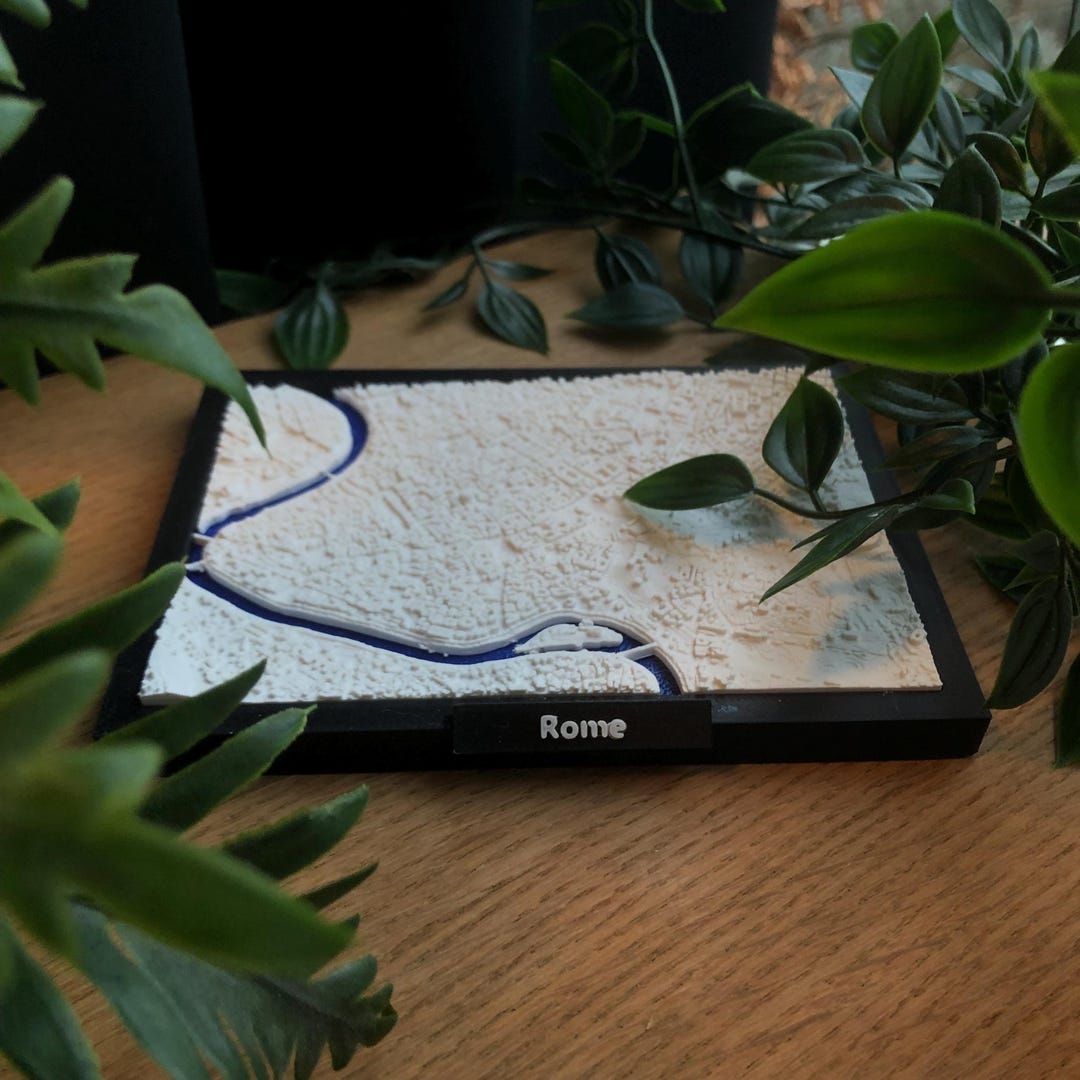 3D Rome City Miniature - Rome, Colosseum Map Miniature 3D Printed ...