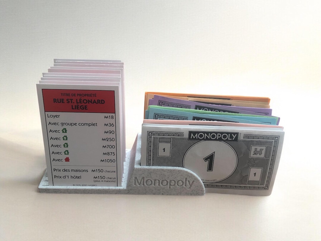Monopoly In-game Organizer - Monopoly Card and Cash Holder - Easy ...