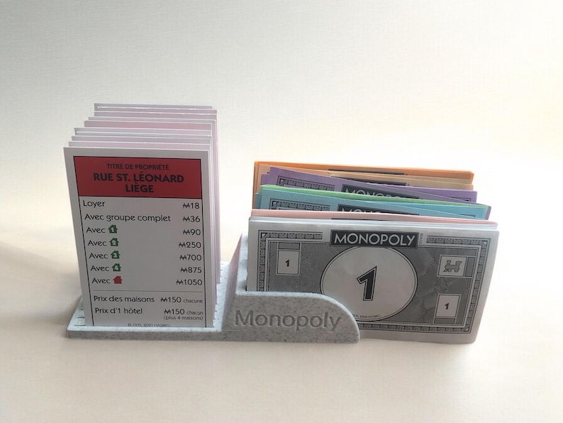 Monopoly In-game Organizer - Monopoly Card and Cash Holder - Easy ...