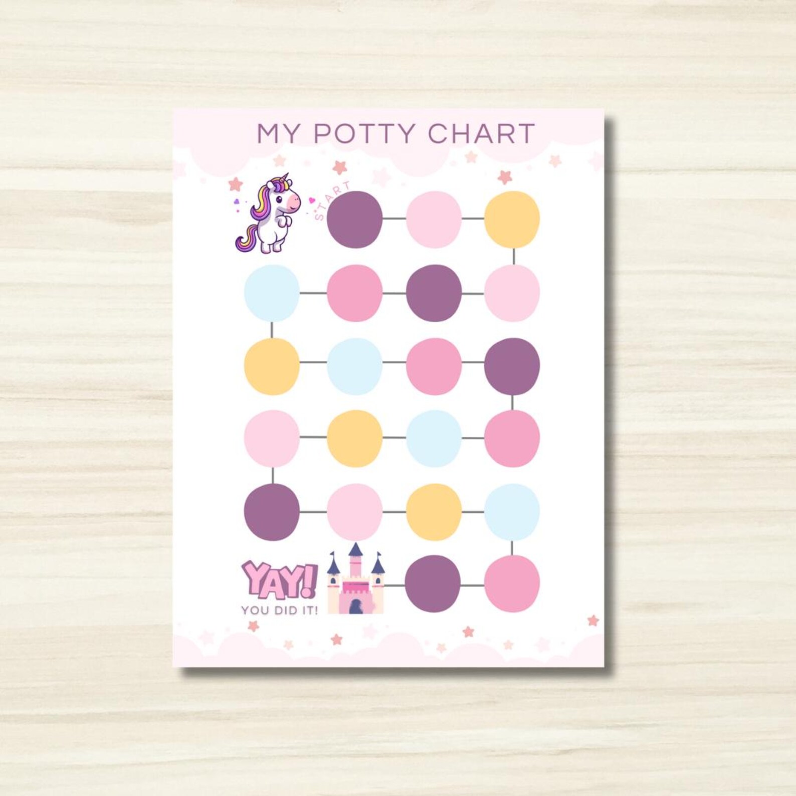 Printable Unicorn Potty Training Chart, Reward Chart, Digital Download ...