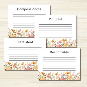 Value Notecards, Teaching Tool, Family Cards, Teaching Cards, Family ...