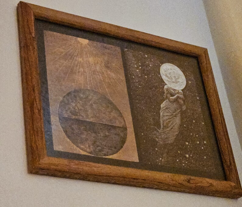 Hazel Moons Art Print Vintage Style Wall Art Collage - Etsy