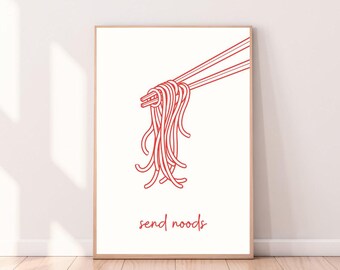Noodles Wall Art Aesthetic Kitchen Wall Prints Digital Download ...