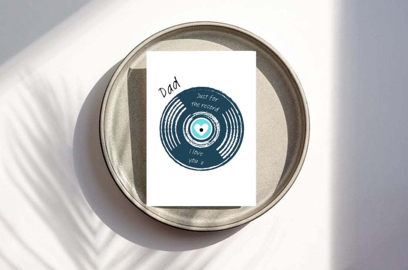 Vinyl Record Father's Day Card just for the Record, I Love You X Father ...