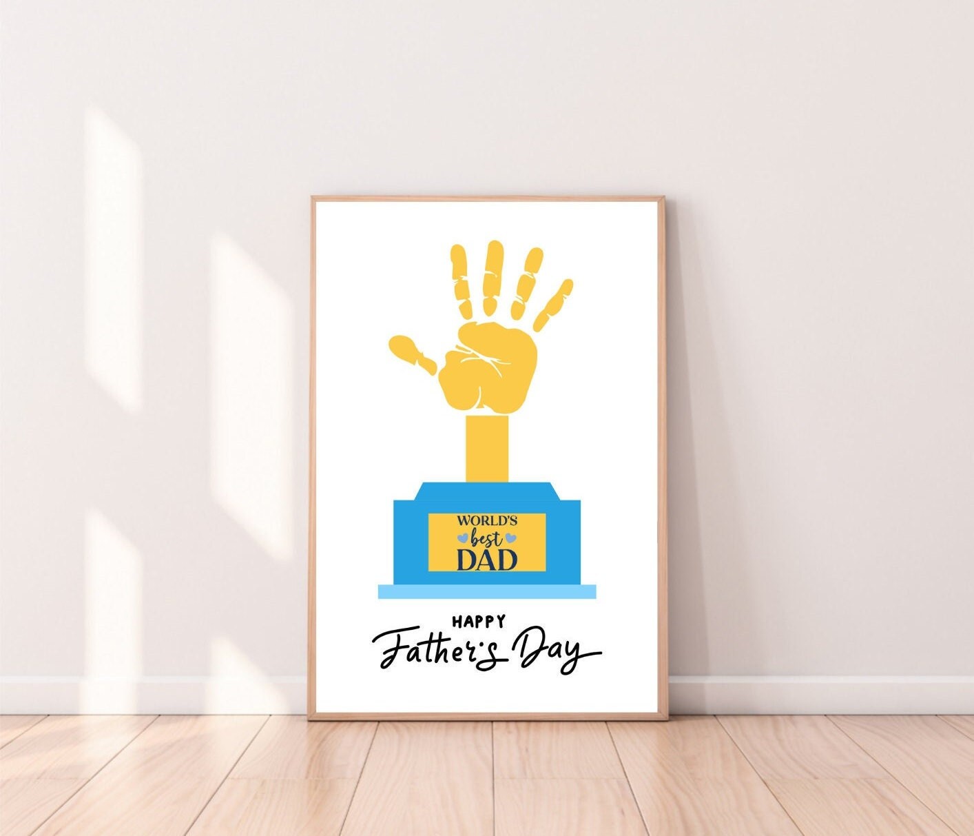 Best Dad Keepsake Handprint Memory Craft, Printable Handprint Art for ...