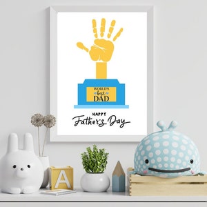 Best Dad Keepsake Handprint Memory Craft, Printable Handprint Art for ...