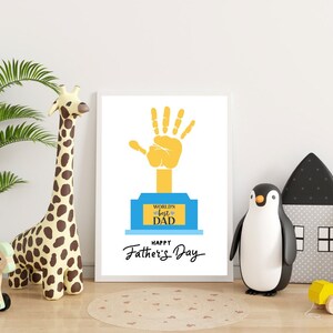 Best Dad Keepsake Handprint Memory Craft, Printable Handprint Art for ...