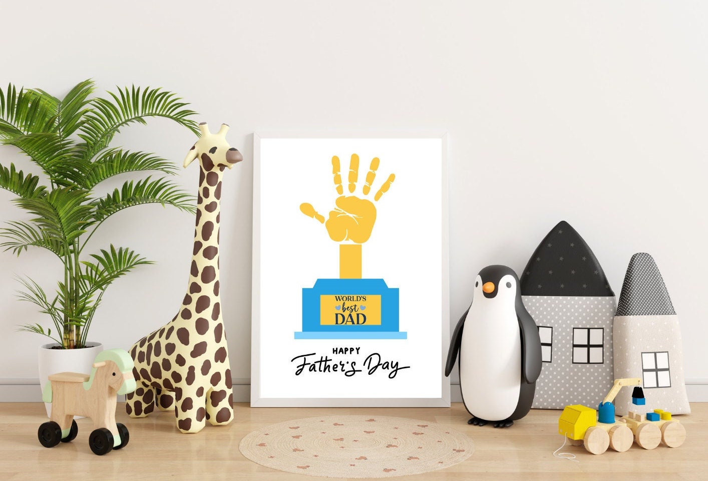 Best Dad Keepsake Handprint Memory Craft, Printable Handprint Art for ...