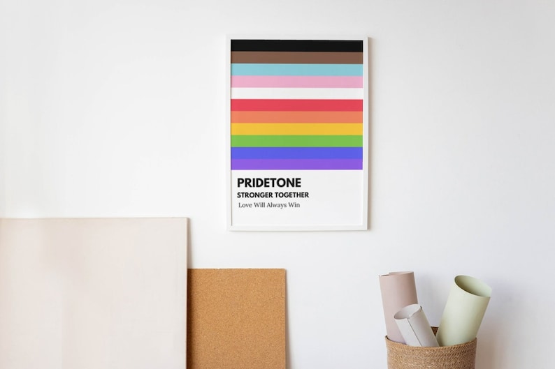 Pride Print Inclusive Pride Flag Pride Home Decor LGBTQ Gift Queer Wall ...