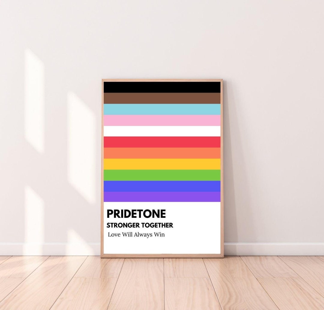 Pride Print Inclusive Pride Flag Pride Home Decor LGBTQ Gift Queer Wall ...