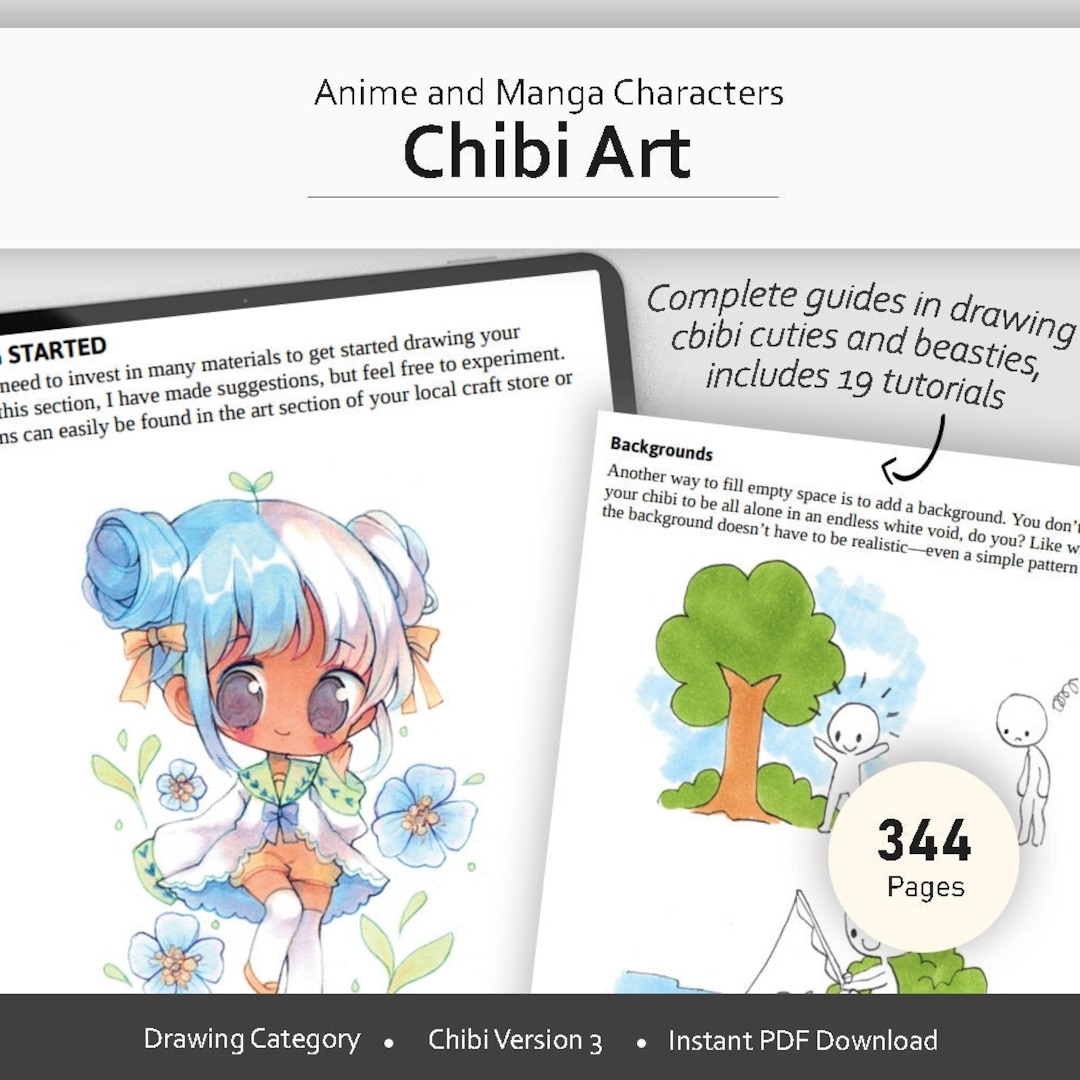 Drawing Chibi Art, Tutorials Cover Body Proportions, Facial Expressions ...