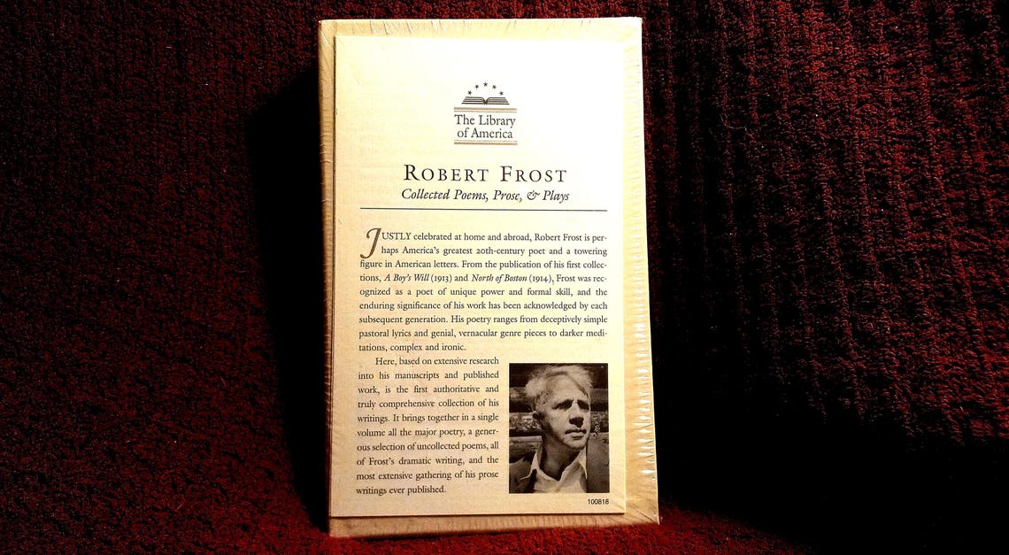 Vintage Robert Frost Collected Poems Prose Plays 1995 Library of America 81 Hardcover Literature ...
