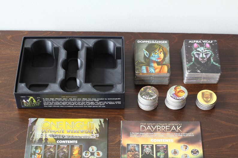 One Night Werewolf + Daybreak Expansion Game Insert/organizer 3D ...